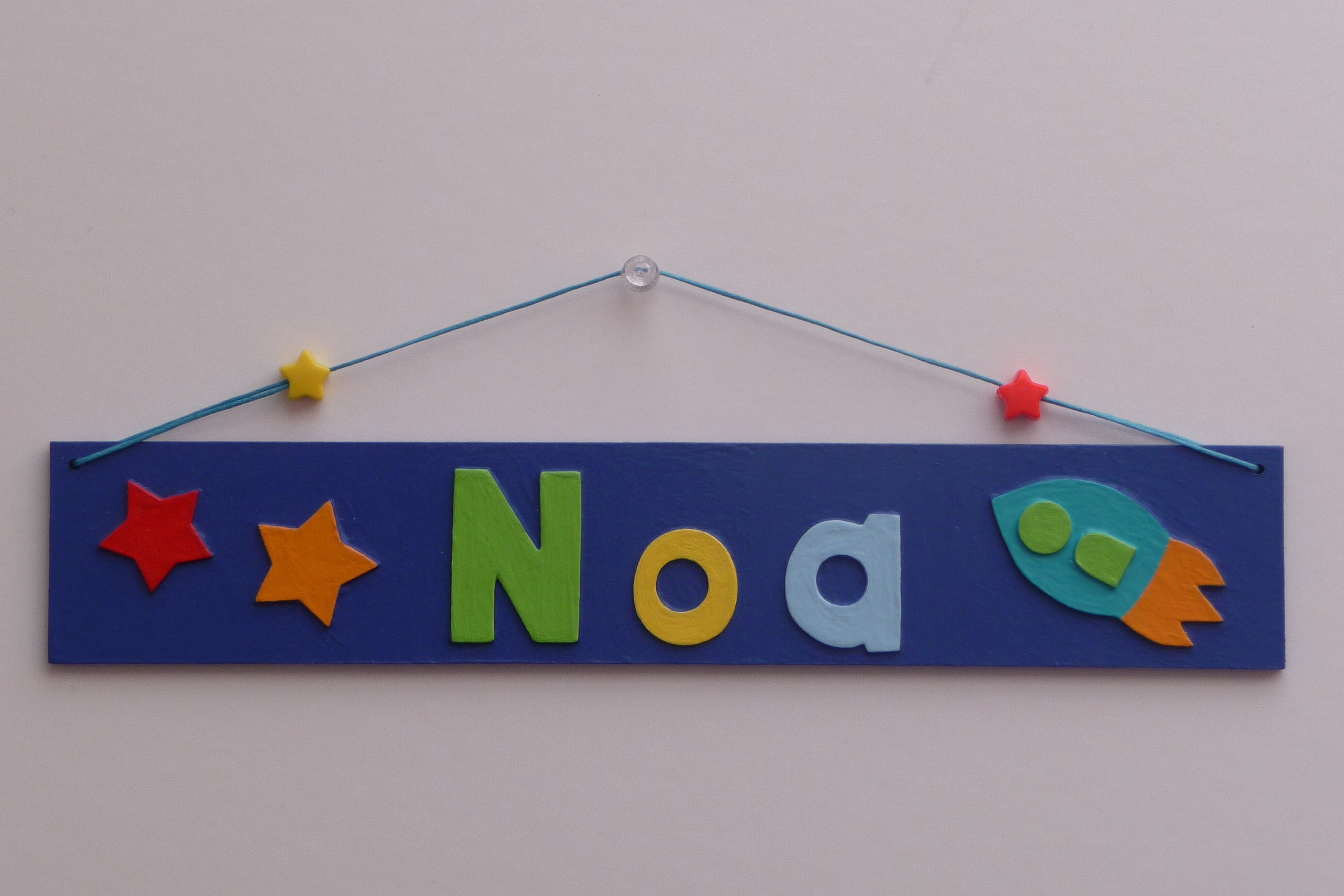 Personalised Rocket Name Plate - Etsy