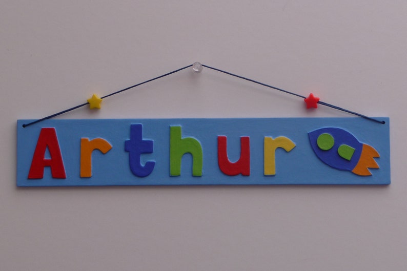 Personalised Rocket Name Plate - Etsy