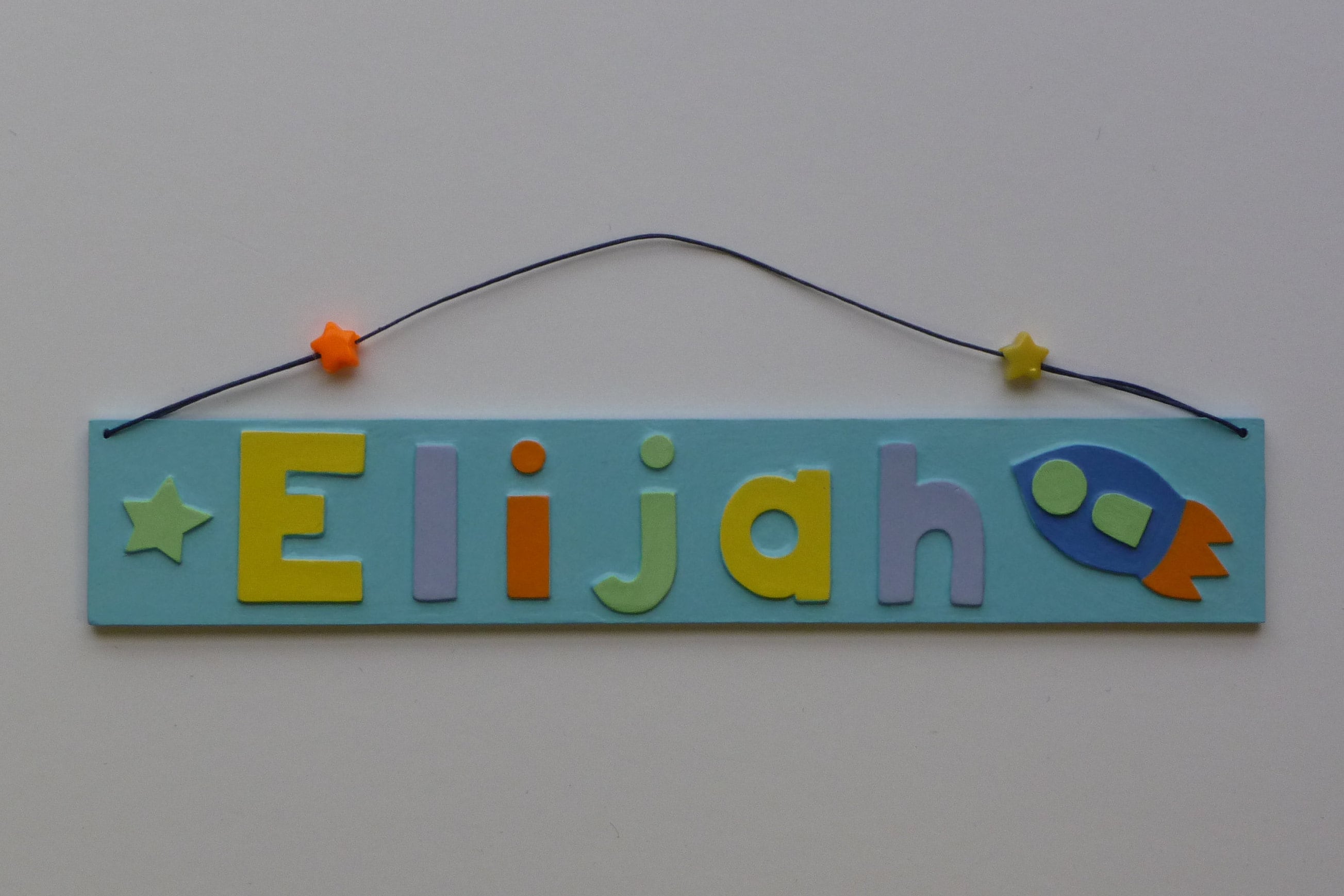 Personalised Rocket Name Plate - Etsy