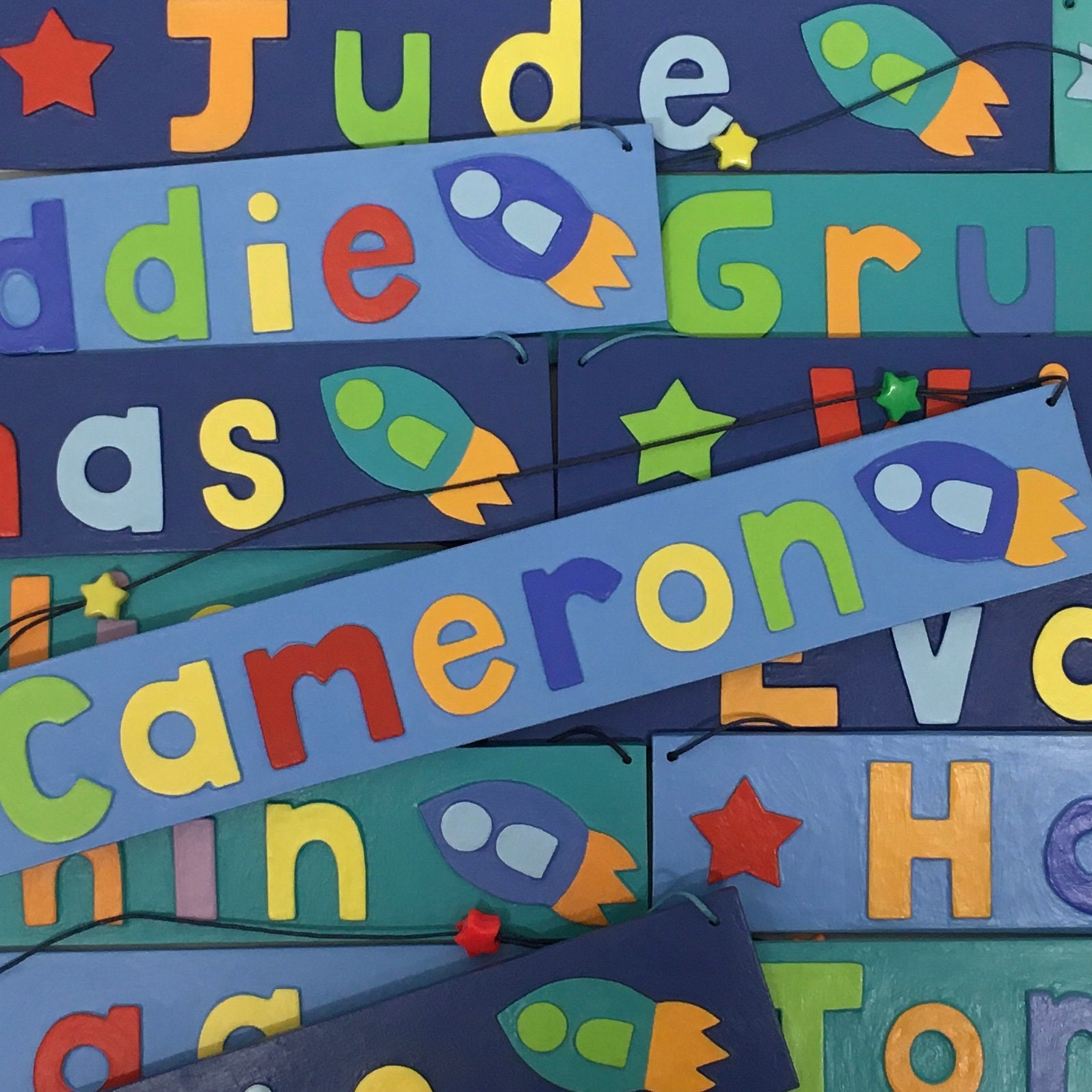 Personalised Rocket Name Plate - Etsy