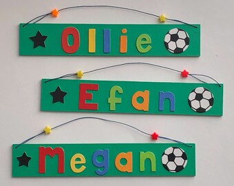 Football Name Plate - Etsy UK