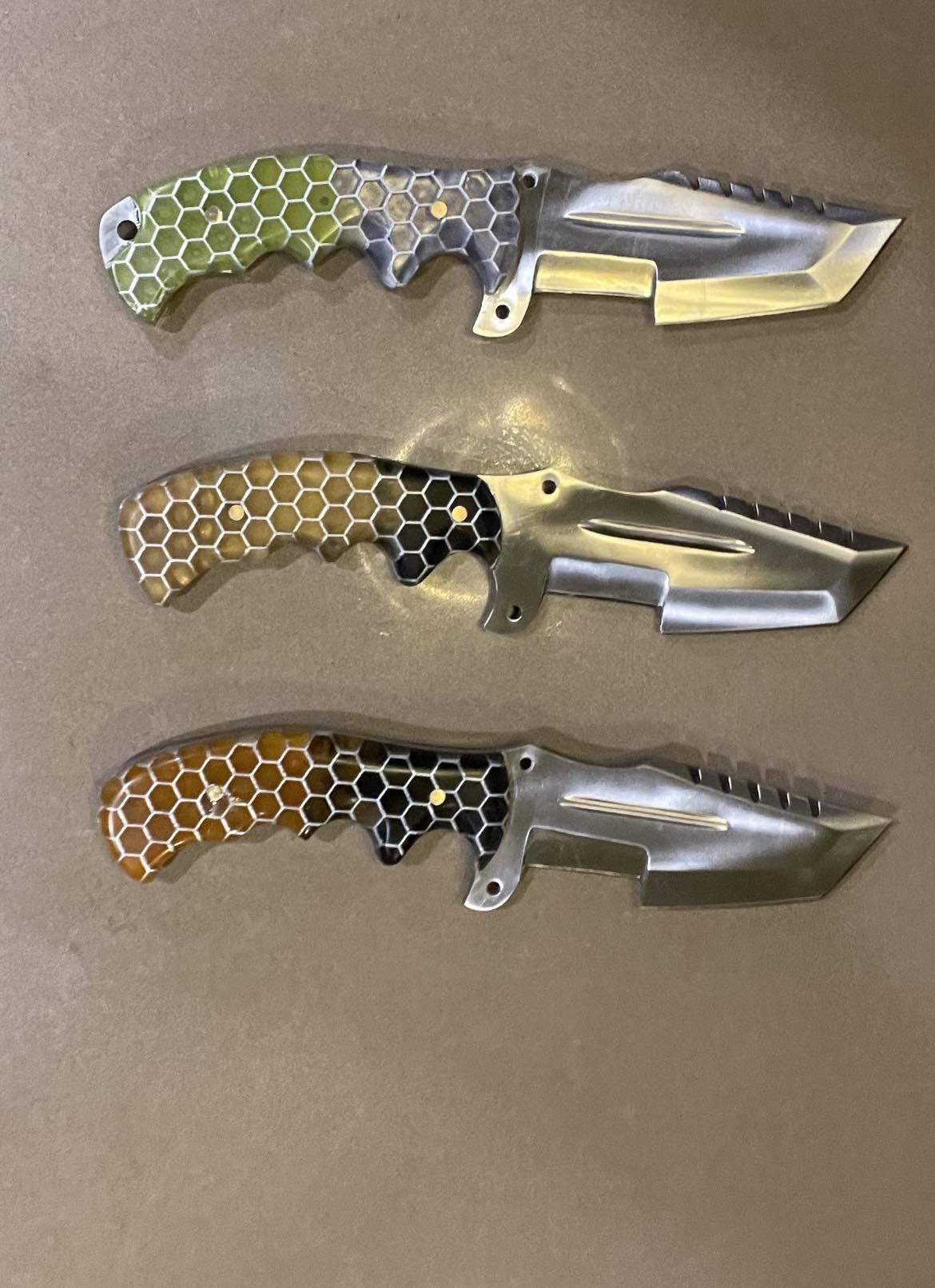 3D Printed Honey Comb Epoxy Mold for Custom Knife Handles - Etsy