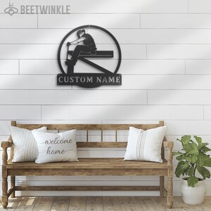 Custom Ironworker Metal Wall Art LED Light Personalized Steel Worker ...