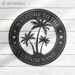 Custom Tropical Patio Backyard Sign Metal Wall Art Led Light ...
