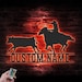Custom Western Cowboy Cattle Roping Metal Wall Art LED Light ...