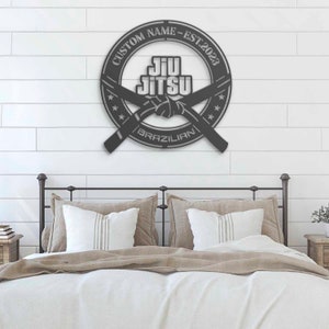 Custom Brazilian Jiu Jitsu Belt Metal Wall Art With LED Light ...