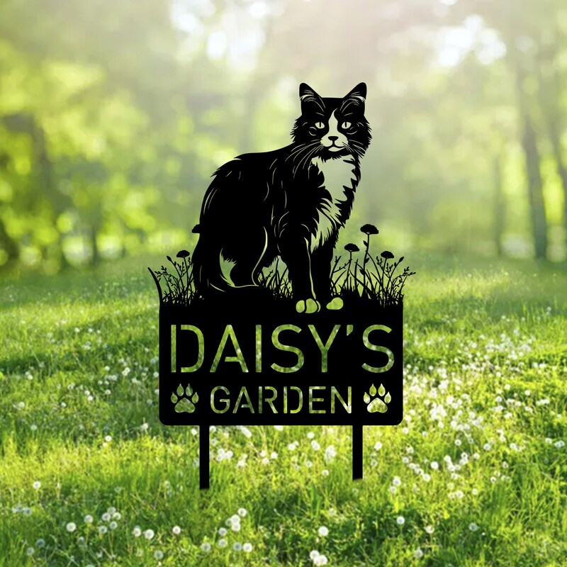 Cat Garden Sign - Etsy