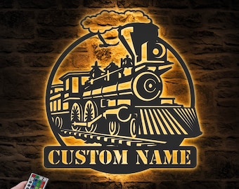 Train Metal Sign Custom Train Sign Personalized Train Sign - Etsy