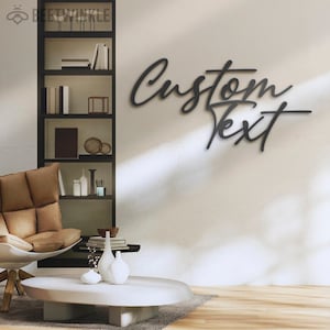 Your Custom Text Words Metal Wall Art LED Light Personalized Name Sign ...