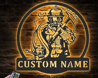 Neon Sign Fire Department - Etsy