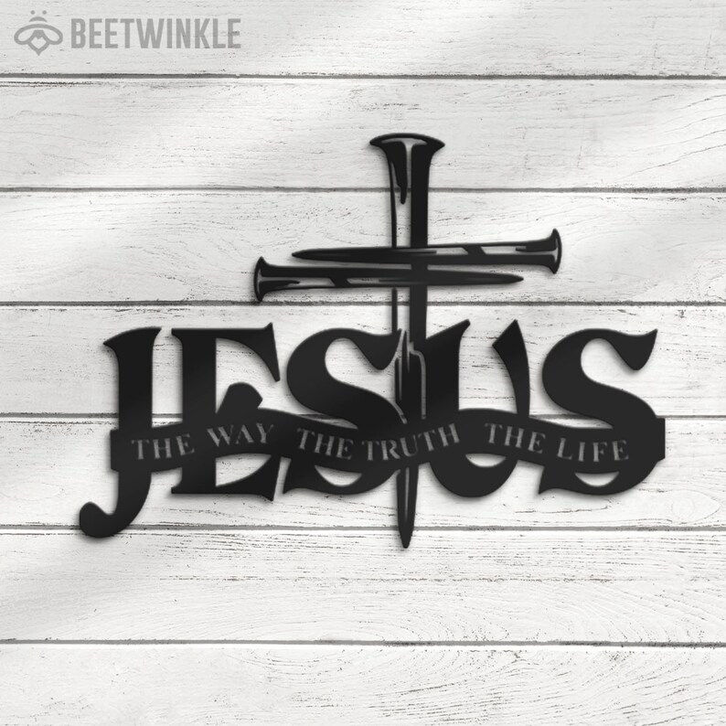 Jesus the Way the Truth the Life Metal Wall Art LED Light - Etsy