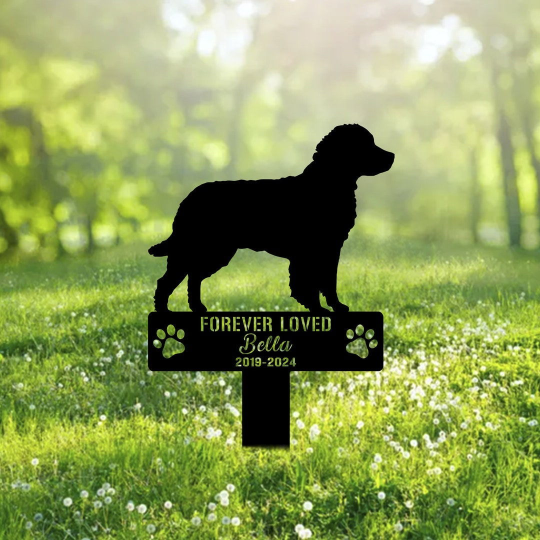 Custom American Water Spaniel Metal Memorial Garden Stake Personalized ...