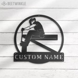 Custom Ironworker Metal Wall Art LED Light Personalized Steel Worker ...