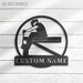 Custom Ironworker Metal Wall Art LED Light Personalized Steel Worker ...