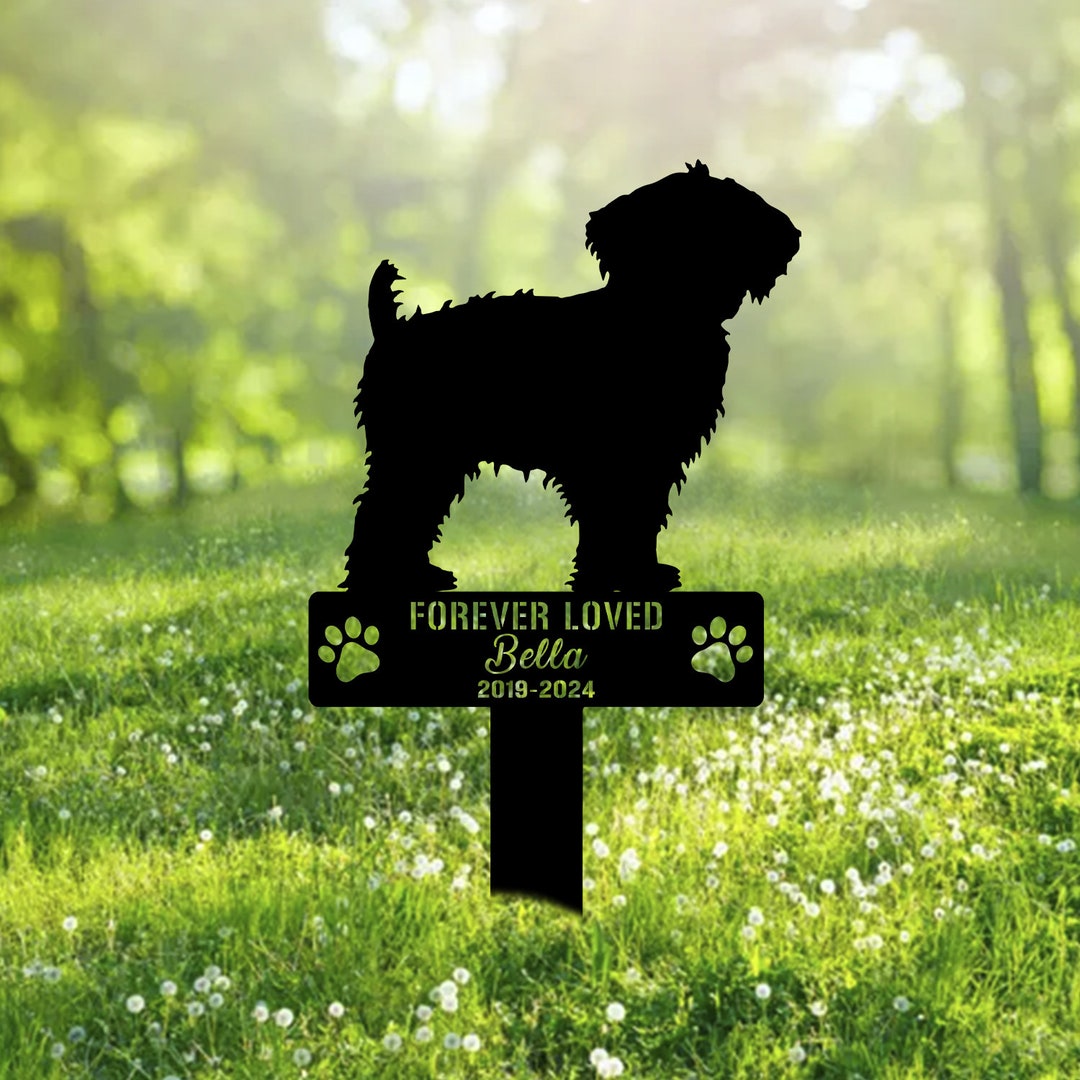 Custom Yorkie Dog Metal Memorial Garden Stake Personalized Pet Grave ...