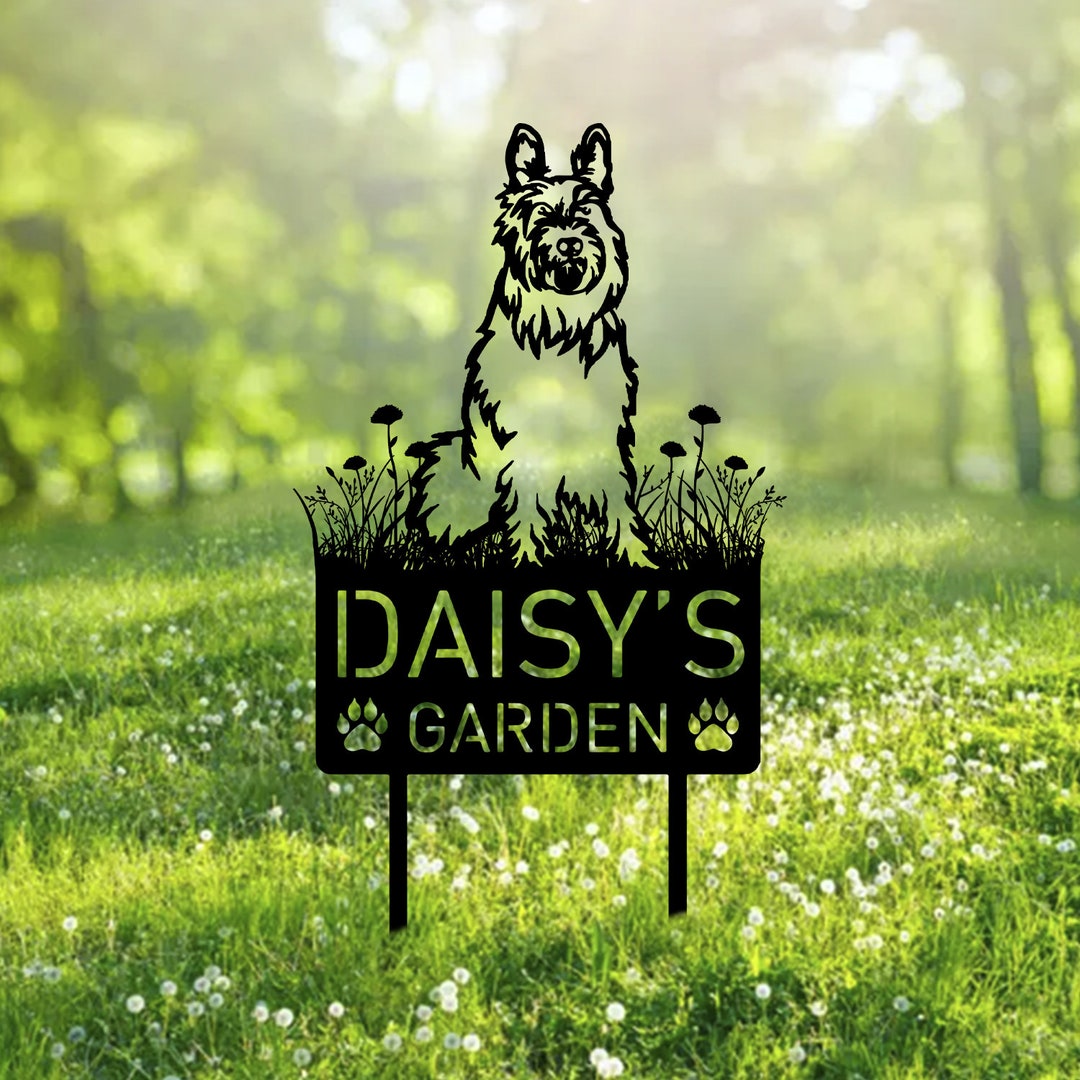 Custom Berger Picard Metal Memorial Garden Stake Personalized Pet Grave ...