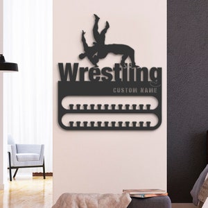 Custom Wrestling Medal Hanger With Led Light Medal Holder Display Rack ...