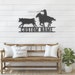 Custom Western Cowboy Cattle Roping Metal Wall Art LED Light ...