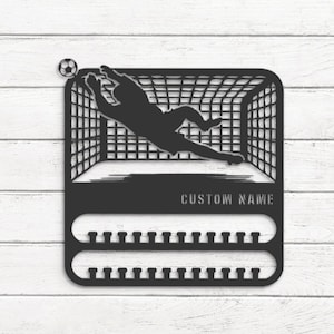 Custom Goalkeeper Goalie Soccer Medal Hanger With Led Light Medal ...