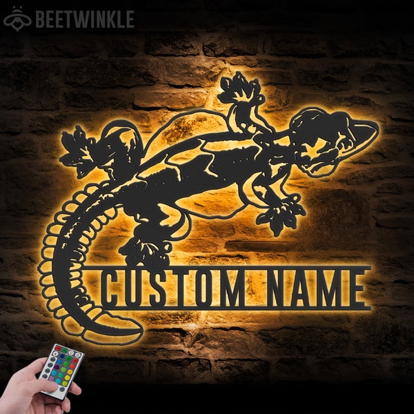 Gecko Sign - Etsy