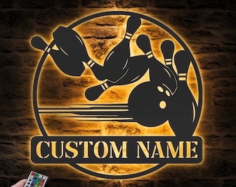 Custom Man Swimmer Metal Wall Art LED Light Personalized - Etsy