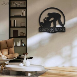 Custom Brazilian Jiu Jitsu Metal Wall Art With LED Light Personalized ...