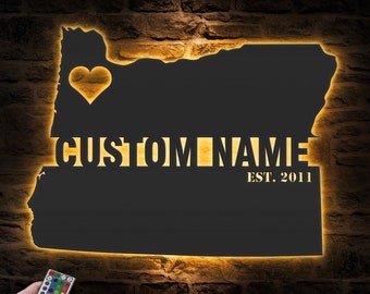 Oregon State Neon Sign - Etsy