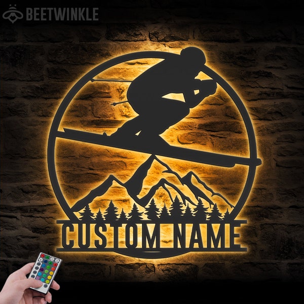 Custom Snow Skiing Sign - Etsy UK