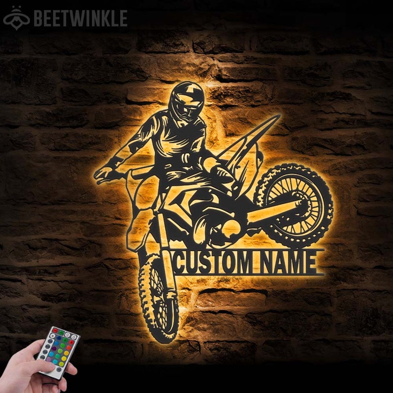 Name and Dirtbike Sign - Etsy