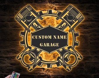 Personalized Workshop Name Metal Sign. Custom Garage Wall - Etsy