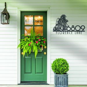 Custom Firefighter Number Metal Address Sign Personalized Fireman Home ...