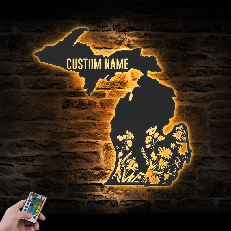 Michigan Home Sign - Etsy