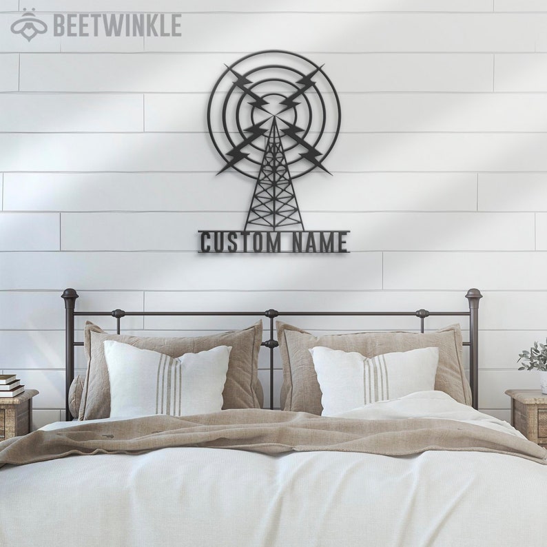 Custom Ham Radio Metal Wall Art LED Light Personalized Amateur Radio ...