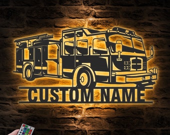 Fire Truck Fire Engine Firefighter Crossing Yellow Aluminum Sign - Etsy