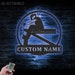 Custom Ironworker Metal Wall Art LED Light Personalized Steel Worker ...