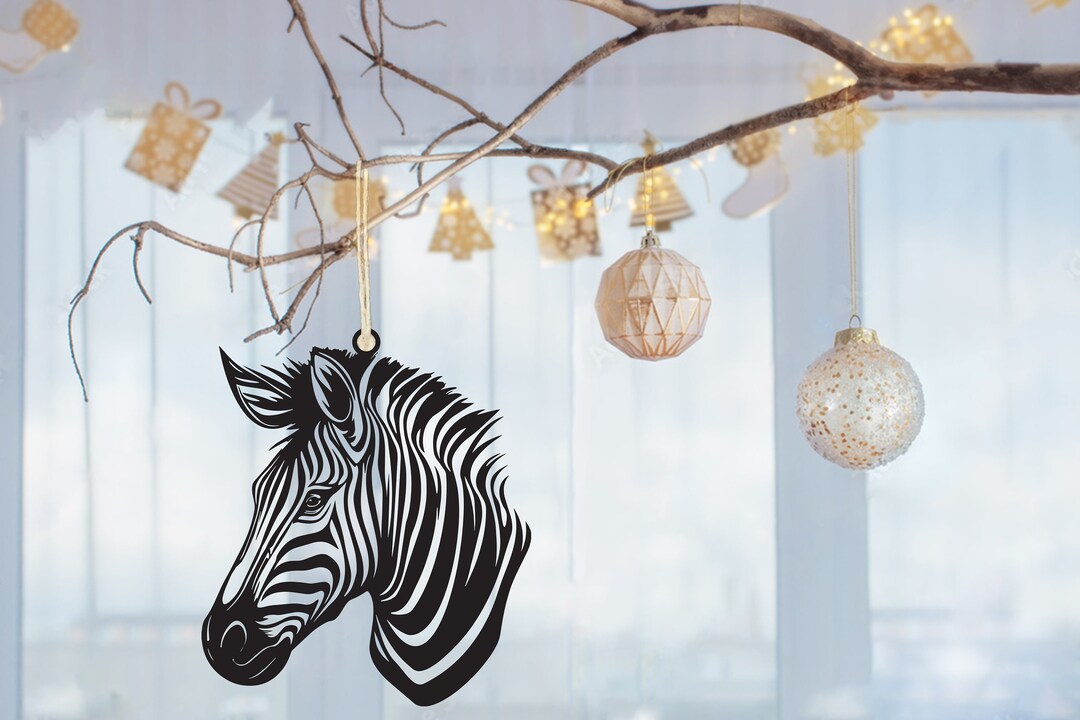 Zebra Metal Ornament Zebra Sign Zebra Christmas Ornament Christmas Tree ...