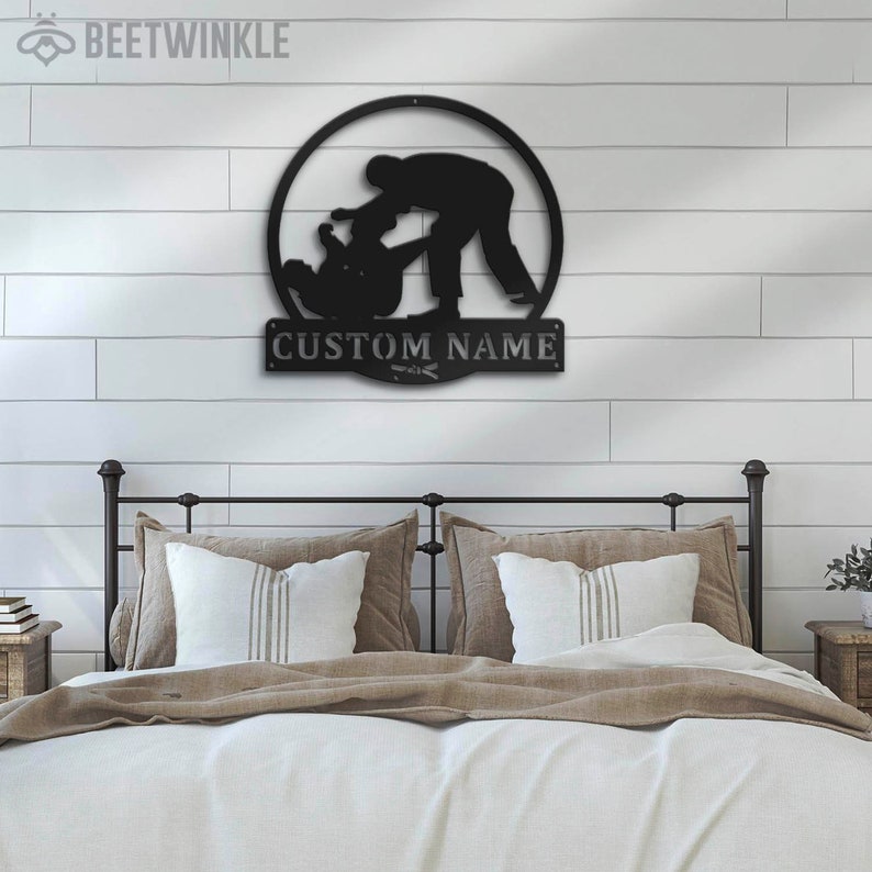 Custom Brazilian Jiu Jitsu Metal Wall Art With LED Light - Etsy