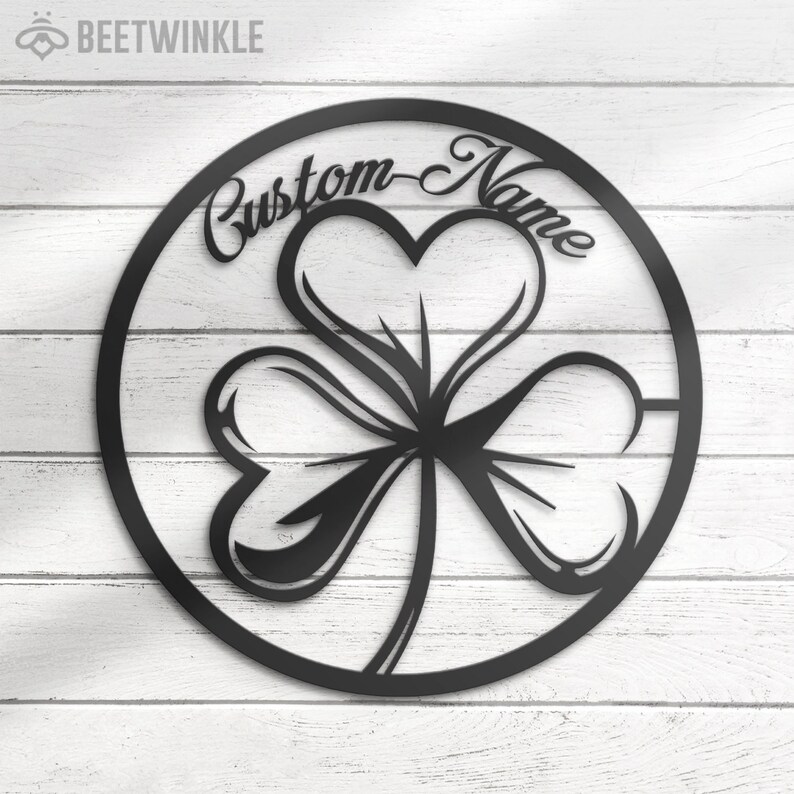 Custom Clover Metal Wall Art LED Light Personalized Shamrock - Etsy