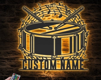 Led Drum Wall Sign - Etsy