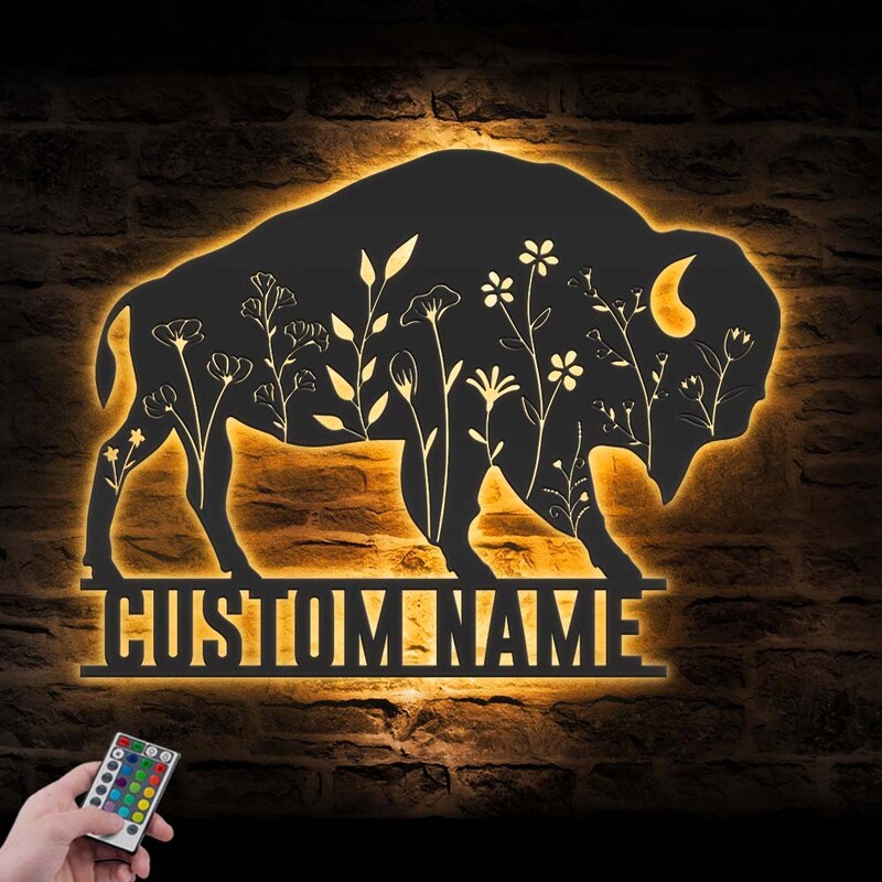 Metal Bison Sign - Etsy