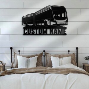 Custom Airport Bus Driver Metal Wall Art LED Light Personalized Air ...
