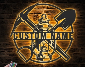Custom Coal Mining Metal Sign Wall Art,personalized Miner Name Sign ...