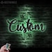 Your Custom Text Words Metal Wall Art LED Light Personalized Name Sign ...