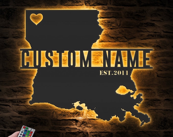 LOUISIANA Sign - Etsy