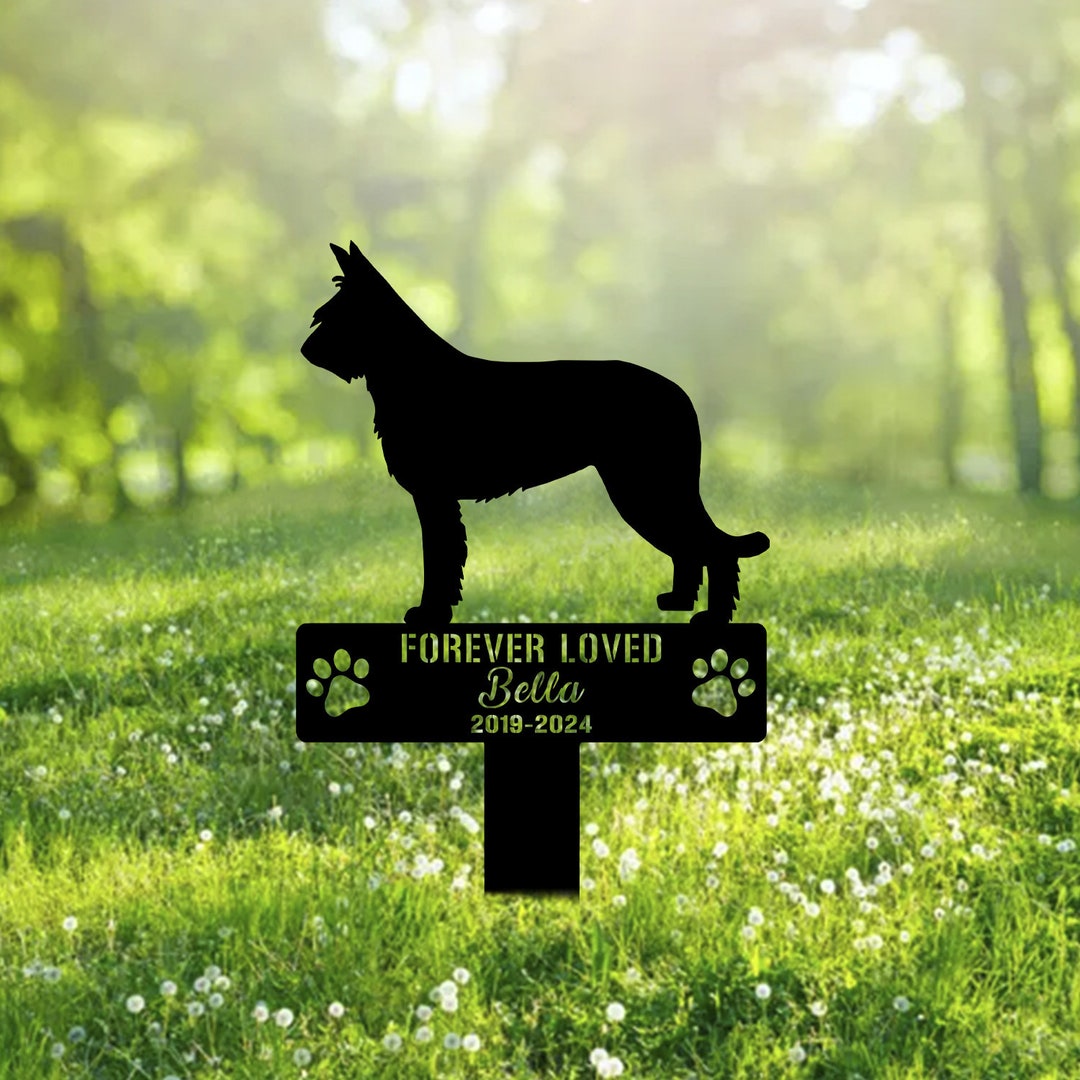 Custom Berger Picard Metal Memorial Garden Stake Personalized Pet Grave ...