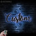 Your Custom Text Words Metal Wall Art LED Light Personalized Name Sign ...