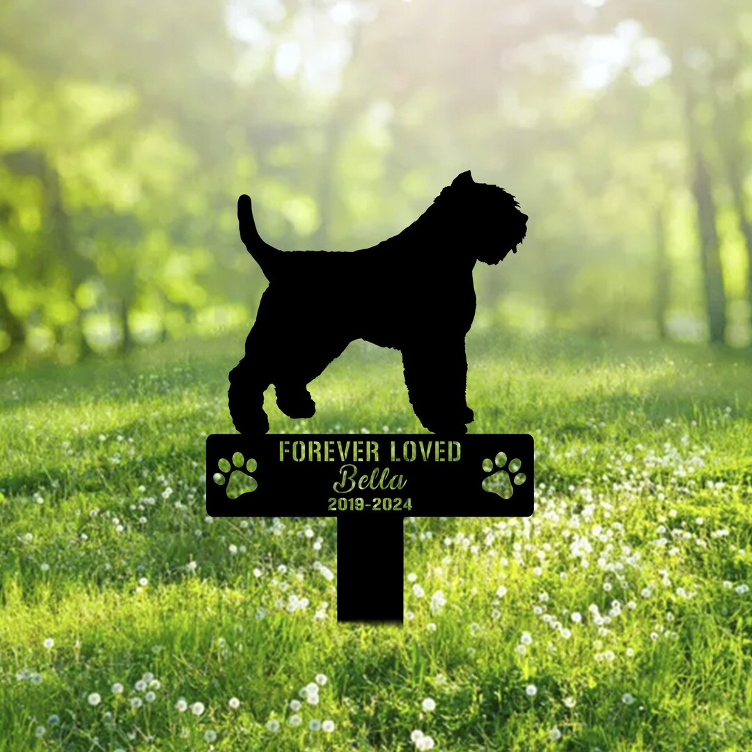 Custom Bouviers Des Flandres Metal Memorial Garden Stake Personalized ...