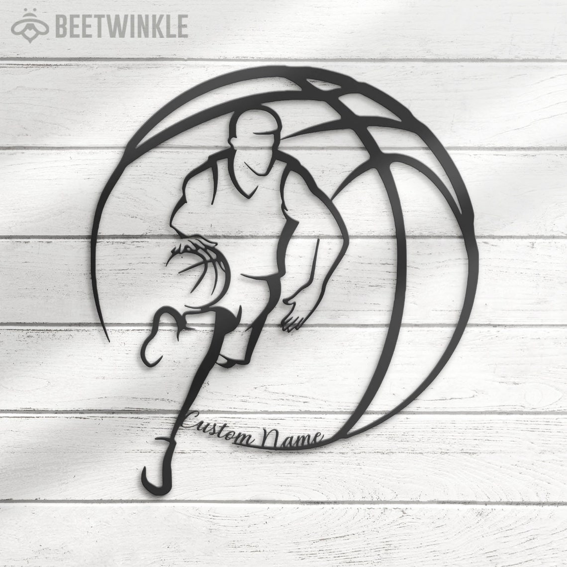 Custom Basketball Metal Wall Art LED Light Personalized Player - Etsy