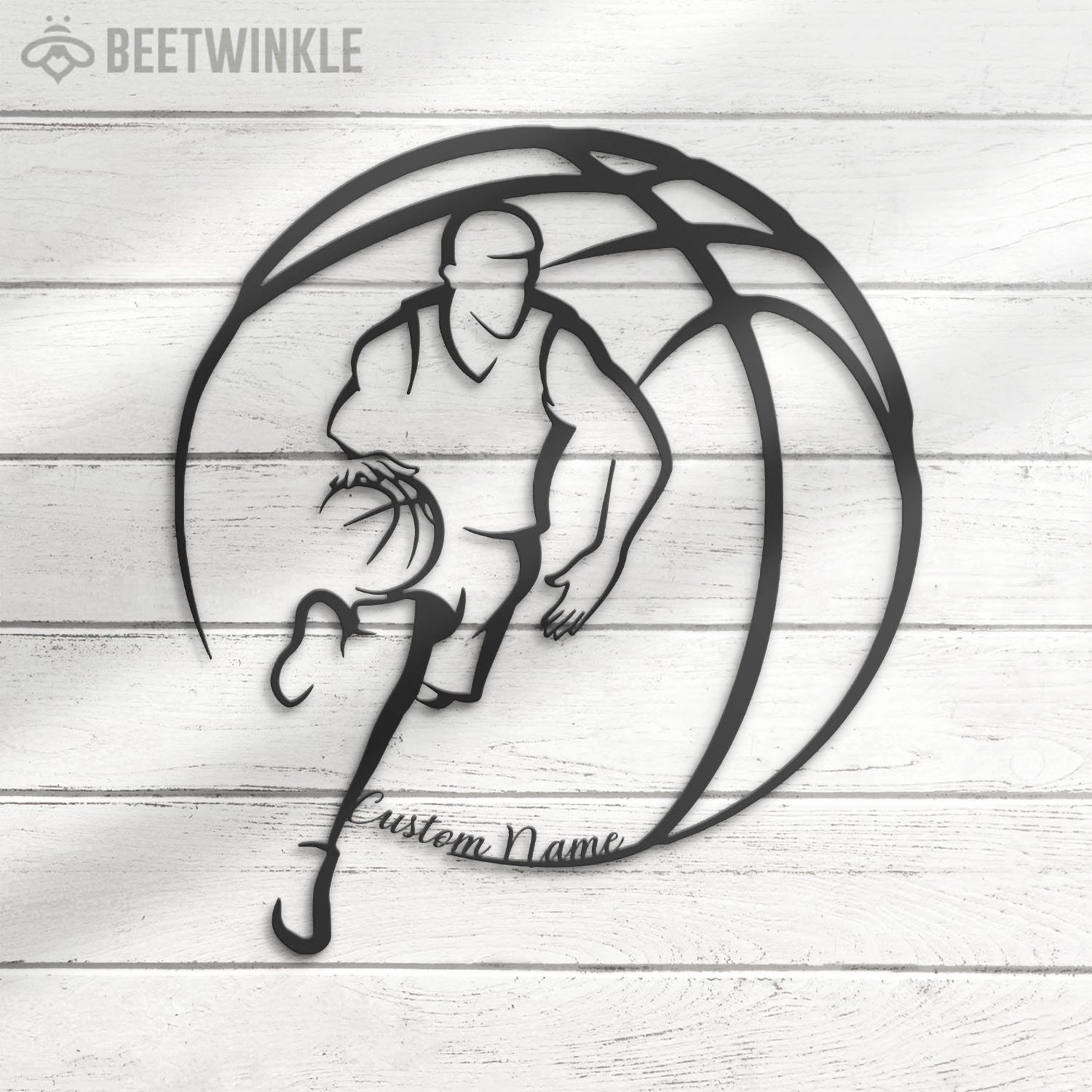 Custom Basketball Metal Wall Art LED Light Personalized Player - Etsy