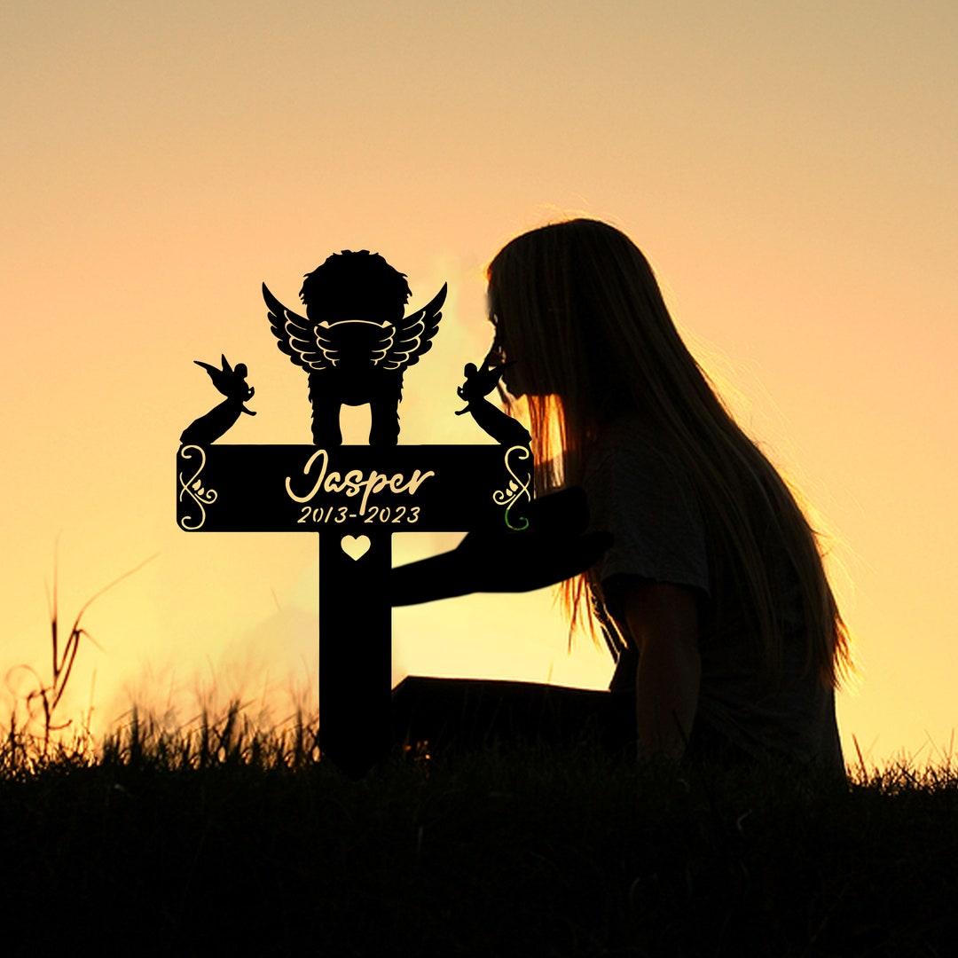 Custom Cockapoo Dog Memorial Stake Metal Personalized Dog Loss Grave ...
